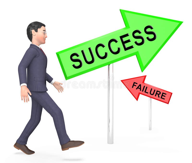 Success Vs Failure Concept Sign Depicts Achievement Versus Problems ...