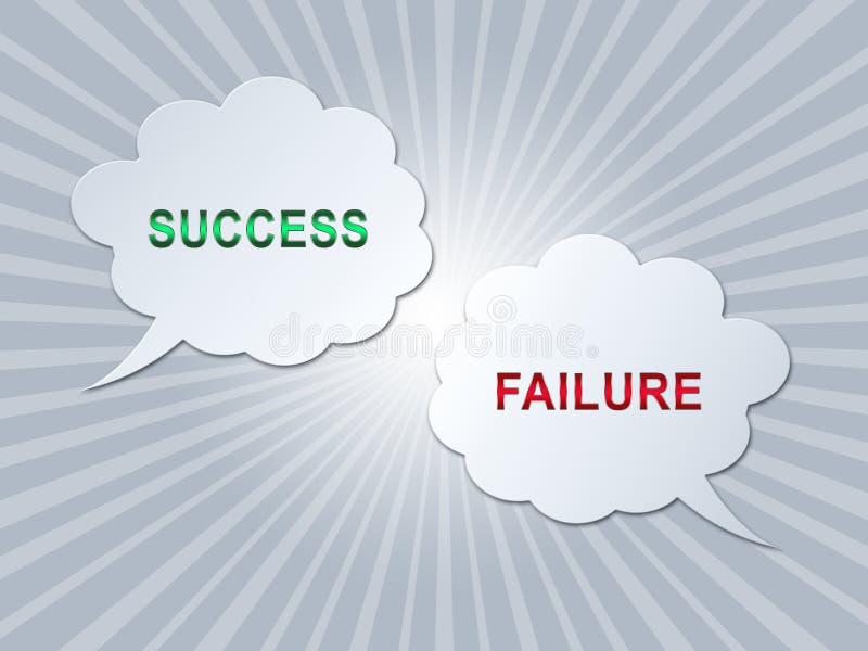 Success Vs Failure Concept Words Depicts Achievement Versus Problems ...