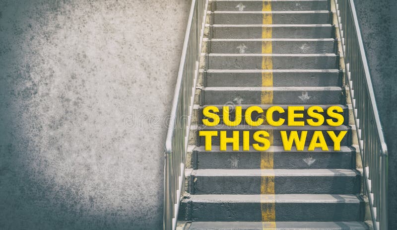 Success this Way Step Up the Success Stair Business Concept Stock Photo ...