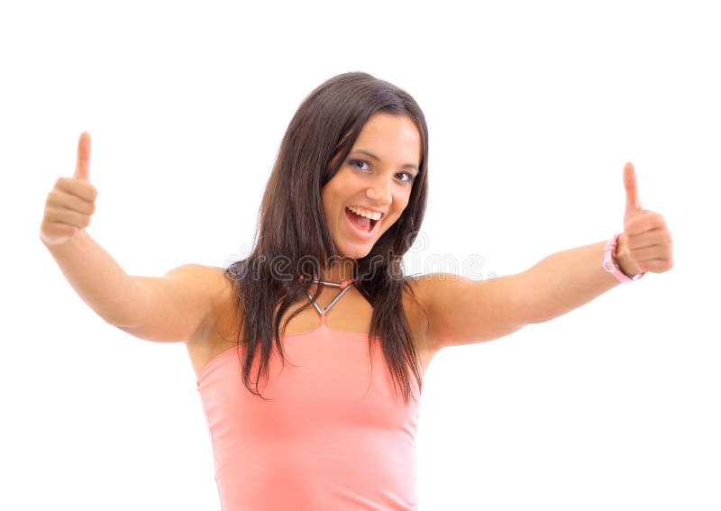 Success woman showing stock image. Image of beauty, people - 18739079