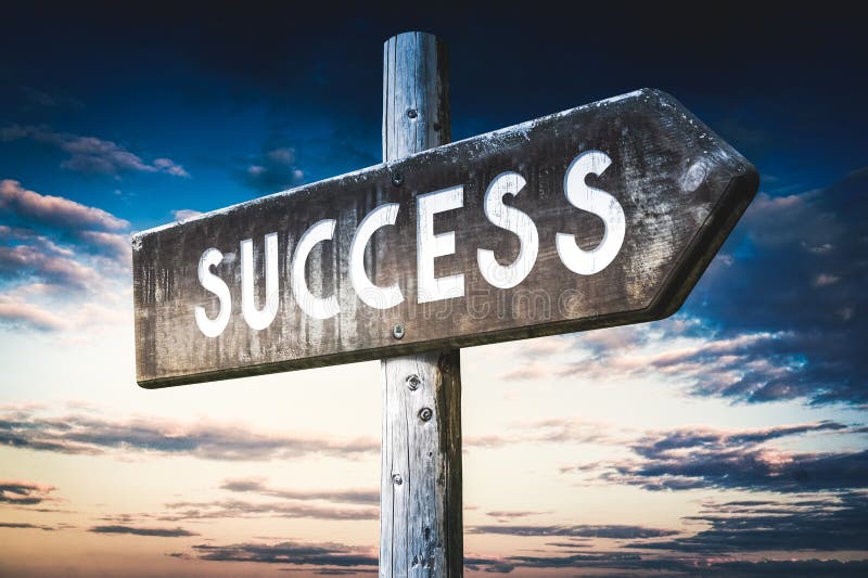 Success - Wooden Signpost, Roadsign with One Arrow Stock Photo - Image ... Success - Wooden Signpost, Roadsign with One Arrow Stock Photo - Image ...