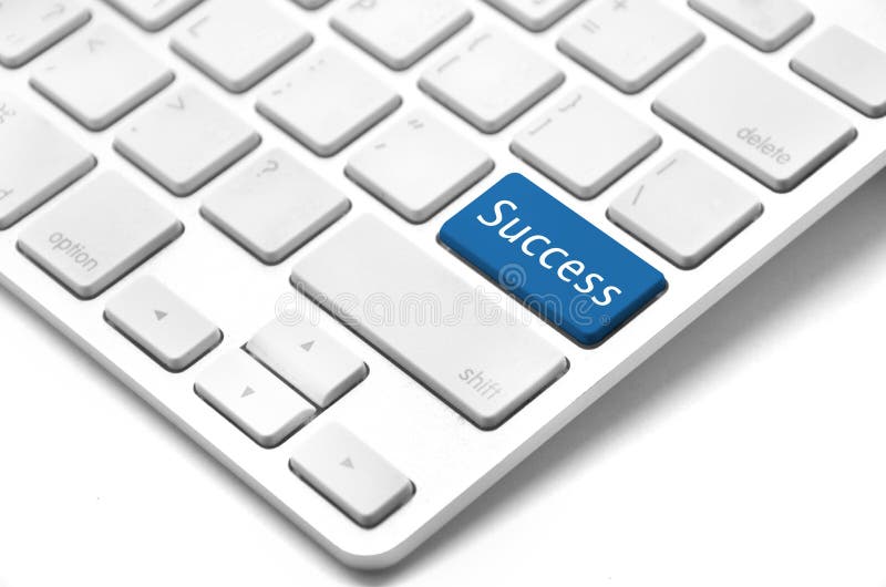 Golden keyboard of success stock photo. Image of successful - 4548038