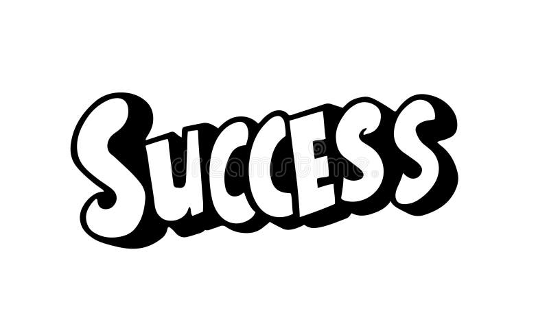 Success ! word, cartoon stock vector. Illustration of success - 297659265