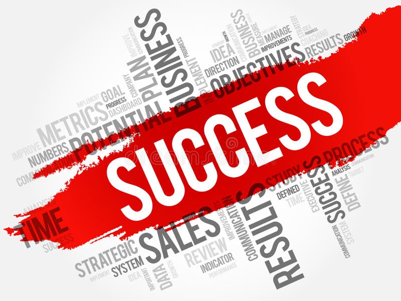 Success word cloud stock illustration. Illustration of finance - 207129549