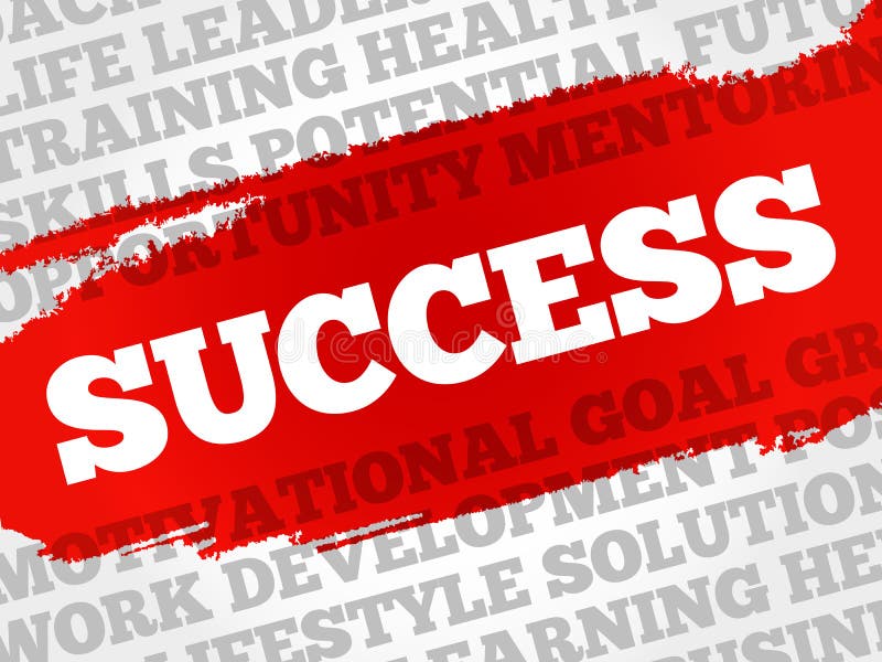 Success word cloud collage stock illustration. Illustration of success ...