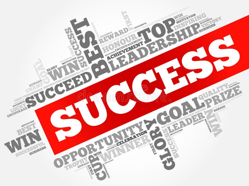 Success word cloud collage stock illustration. Illustration of ...