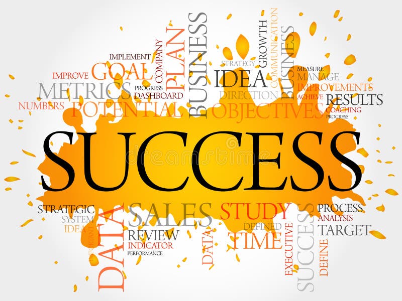 Success word cloud stock illustration. Illustration of strategy - 200900694