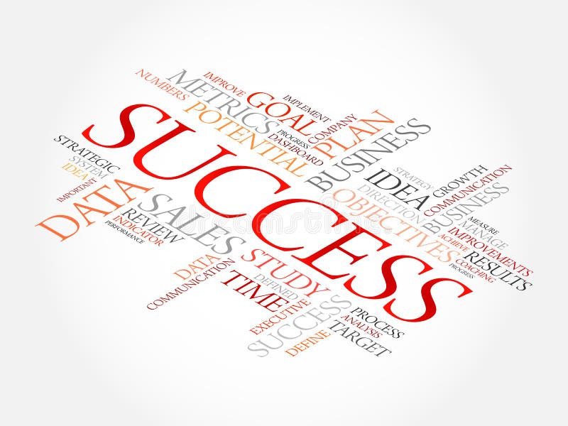 Success word cloud stock illustration. Illustration of goal - 205982721