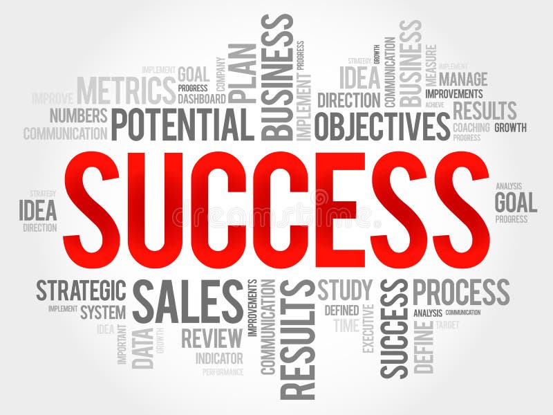 Success word cloud stock illustration. Illustration of improvement ...
