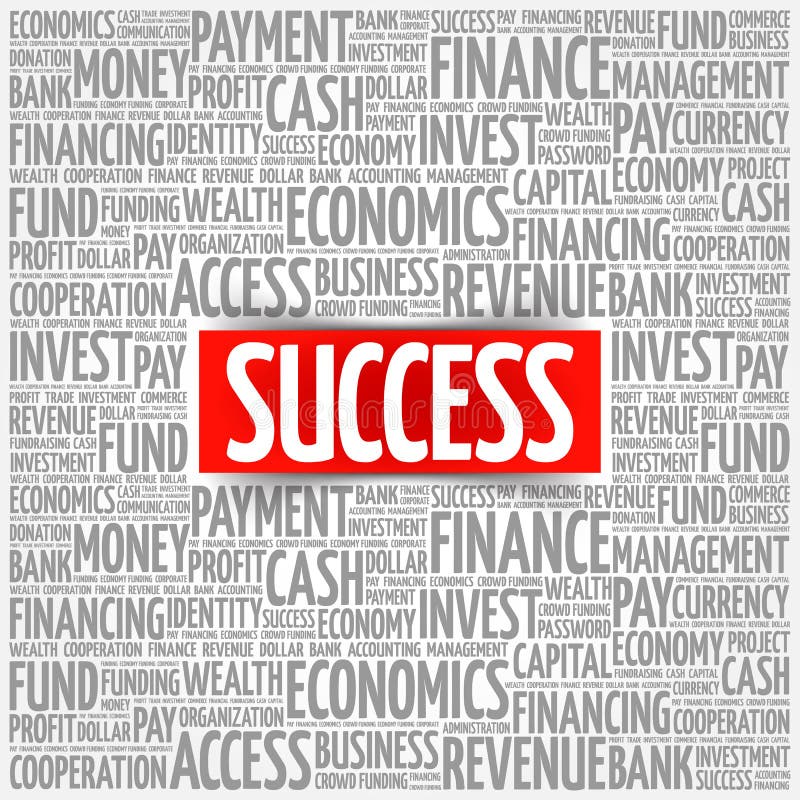 SUCCESS word cloud stock illustration. Illustration of collage - 206552829