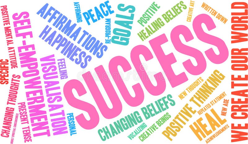 Success Word Cloud stock vector. Illustration of peace - 99393585