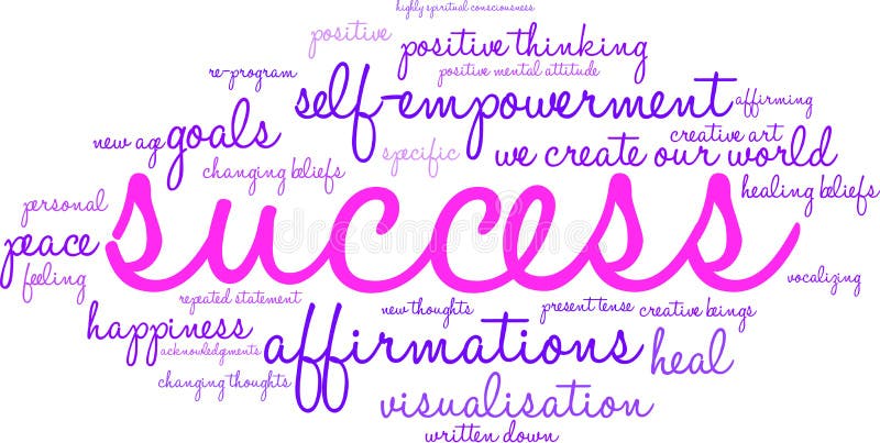Success Word Cloud stock vector. Illustration of success - 65105509