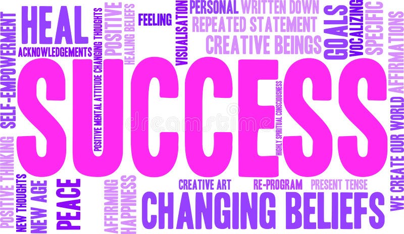 Success Word Cloud stock vector. Illustration of statement - 65105633