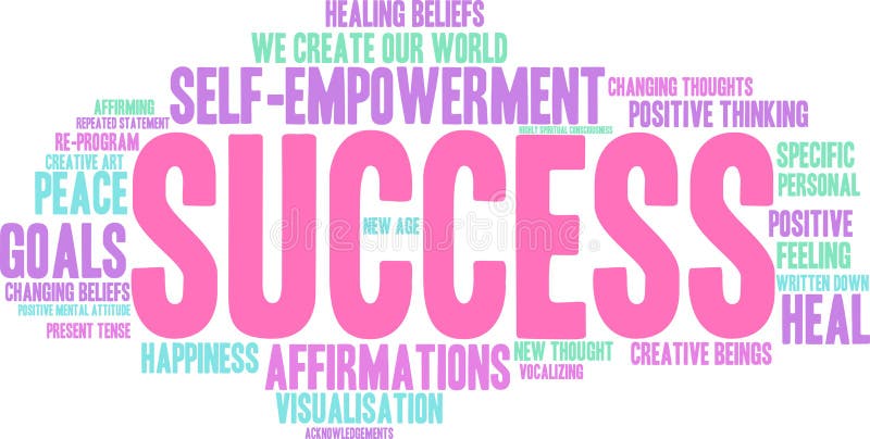 Success Word Cloud stock vector. Illustration of acknowledgements ...