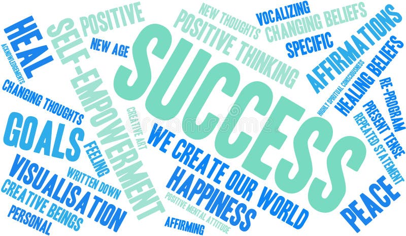 Success Word Cloud stock vector. Illustration of creative - 65105585