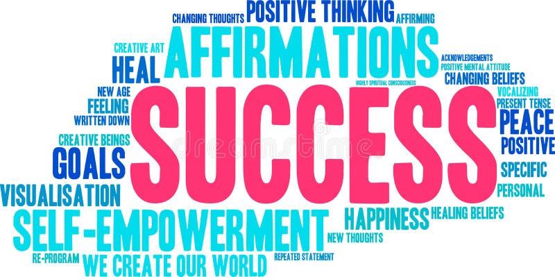 Success Word Cloud stock vector. Illustration of heal - 65105983