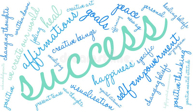 Success Word Cloud stock illustration. Illustration of create - 65106002