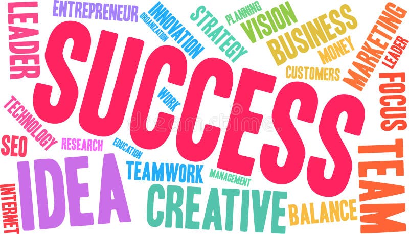 Success Word Cloud stock illustration. Illustration of success - 102179662