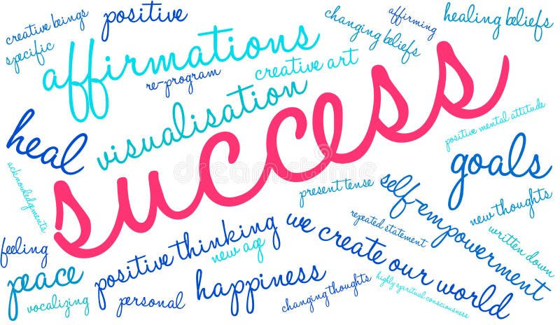 Success Word Cloud stock illustration. Illustration of success - 65106046