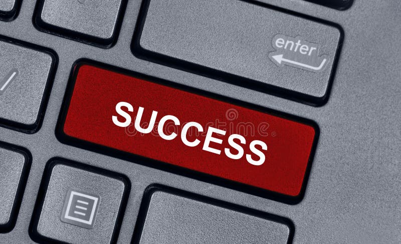 Success word on keyboard stock image. Image of business - 83816321