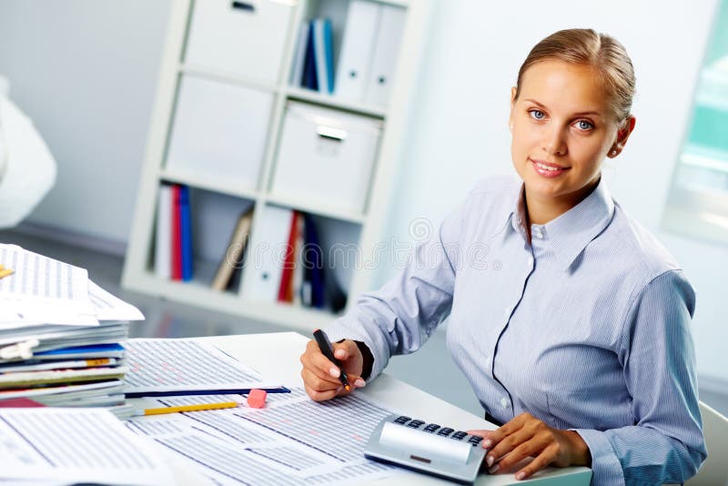 Successful accountant stock image. Image of document - 23780759