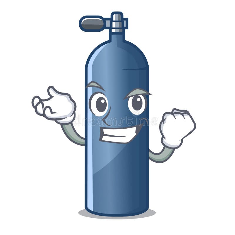 Successful Air Tank Diving Isolated the Mascot Stock Vector ...