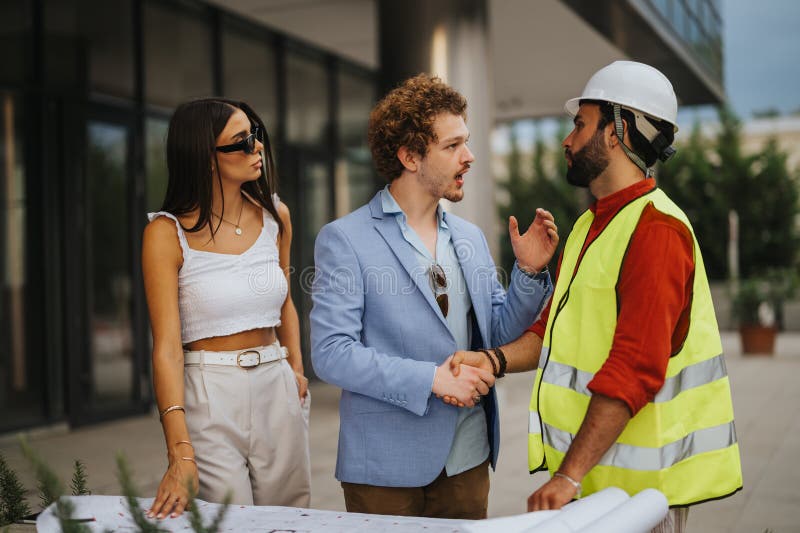 Successful Architects and Engineers Discussing Sustainable Urban ...