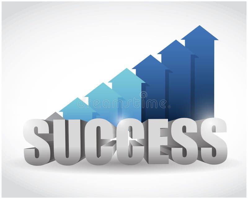 Successful Arrow Blue Graph. Illustration Design Stock Illustration ...