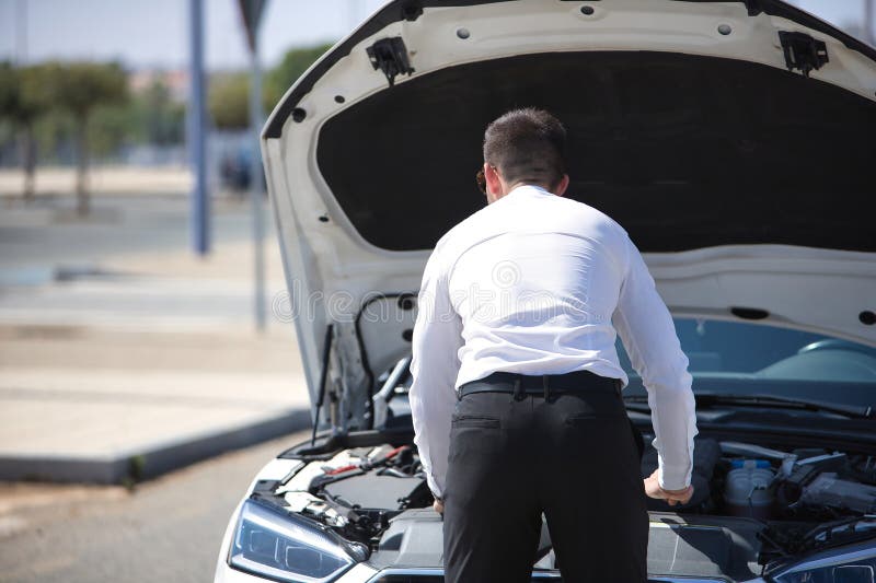 Successful, Attractive, Young Hispanic Man in White Shirt, Looking at ...