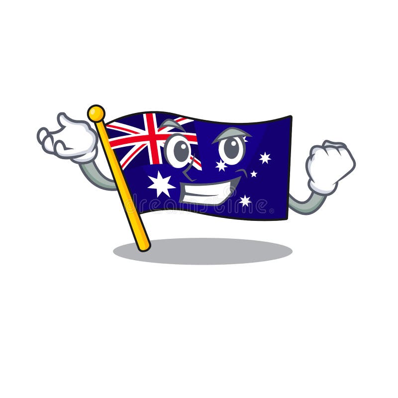 Successful Australian Cartoon Flag Kept in Cupboard Stock Vector ...