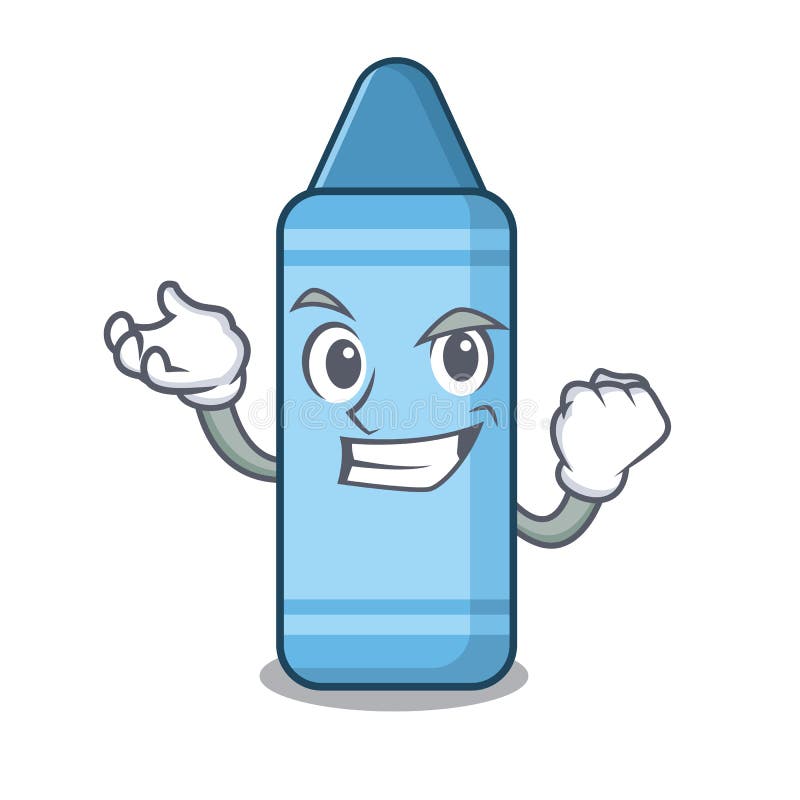 Successful Blue Crayon in the Cartoon Column Stock Vector ...