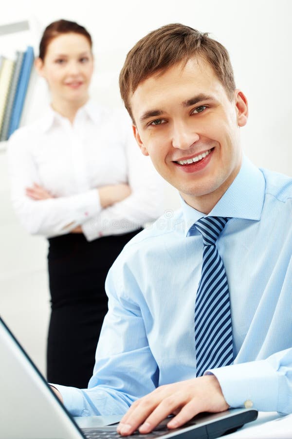 Successful boss stock photo. Image of keypad, businessman - 17769636