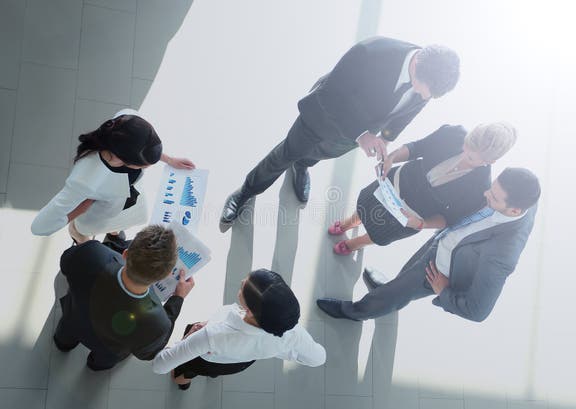 Successful Busines Team Discussing in a Modern Office Stock Photo ...