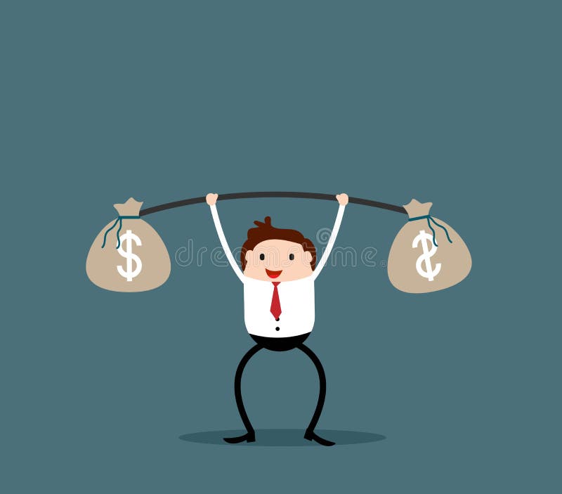 Money Weight Lifting Stock Illustrations – 477 Money Weight Lifting ...