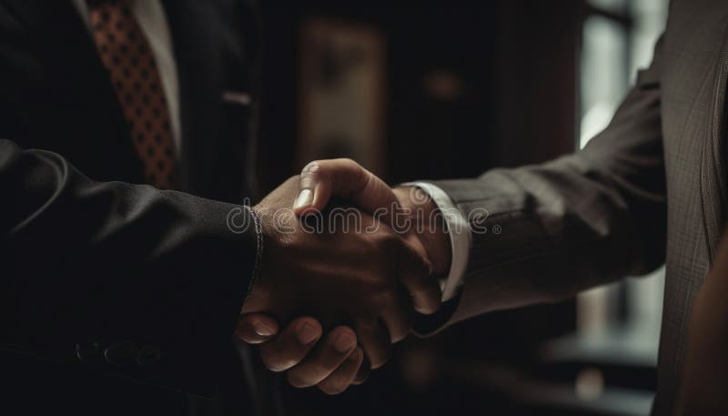 Successful Business Agreement between Two Well Dressed Men Generated by ...