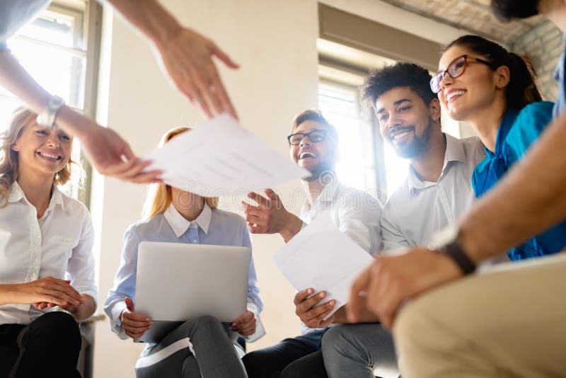 Successful Business Group of People at Work in Office Stock Image ...