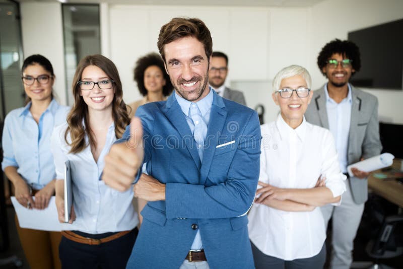 Successful Business Group of People at Work in Office Stock Image ...