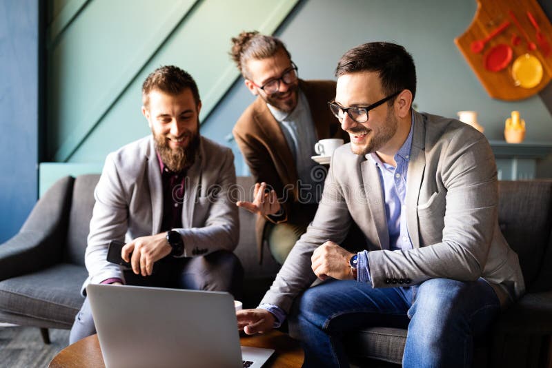Successful Business Group of People at Work in Office Stock Photo ...