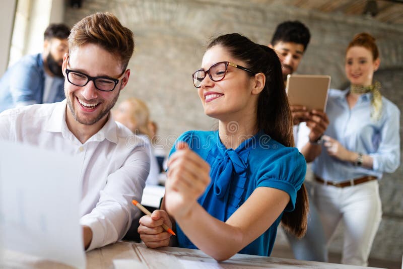 Successful Business Group Working at the Office. Stock Image - Image of ...