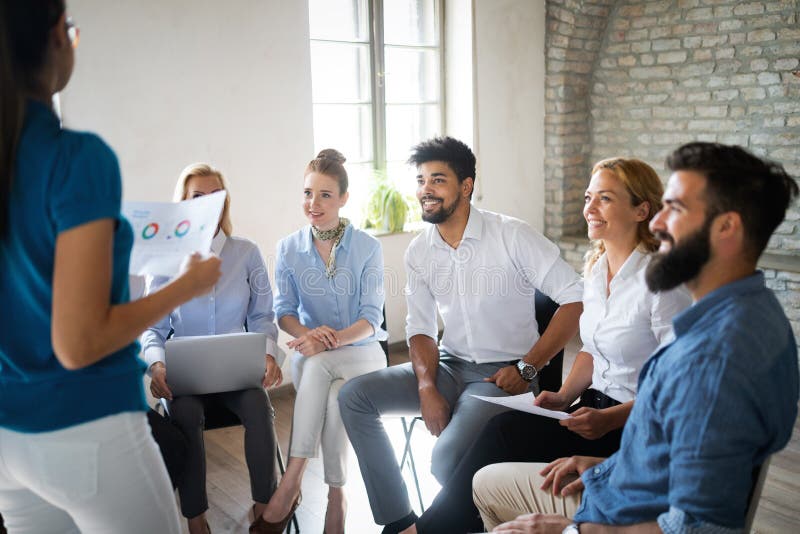 Successful Business Group Working at the Office. Stock Photo - Image of ...