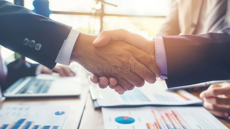 Successful Business Handshake: Agreement and Collaboration Stock ...