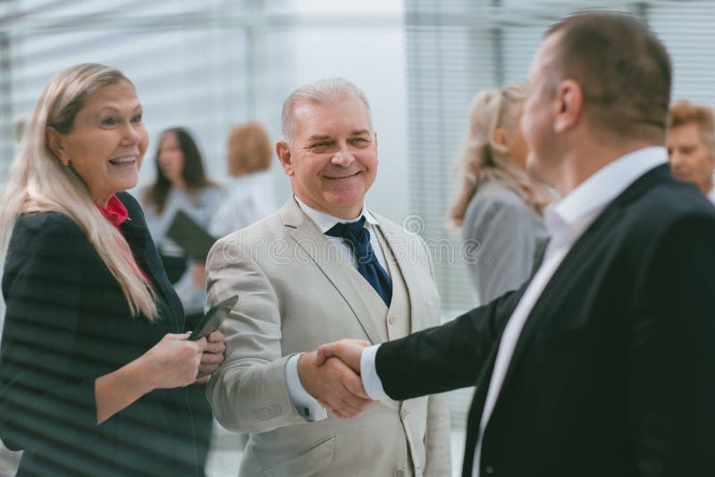 Successful Business Partners Shaking Hands. Business Concept Stock ...
