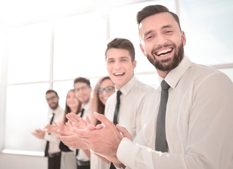 Successful Business People Applaud Standing Stock Photo - Image of ...