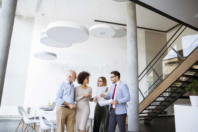 Successful Business People Standing in the Office Stock Photo - Image ...