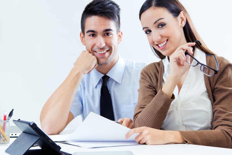 Successful Business People at Work Stock Image - Image of caucasian ...
