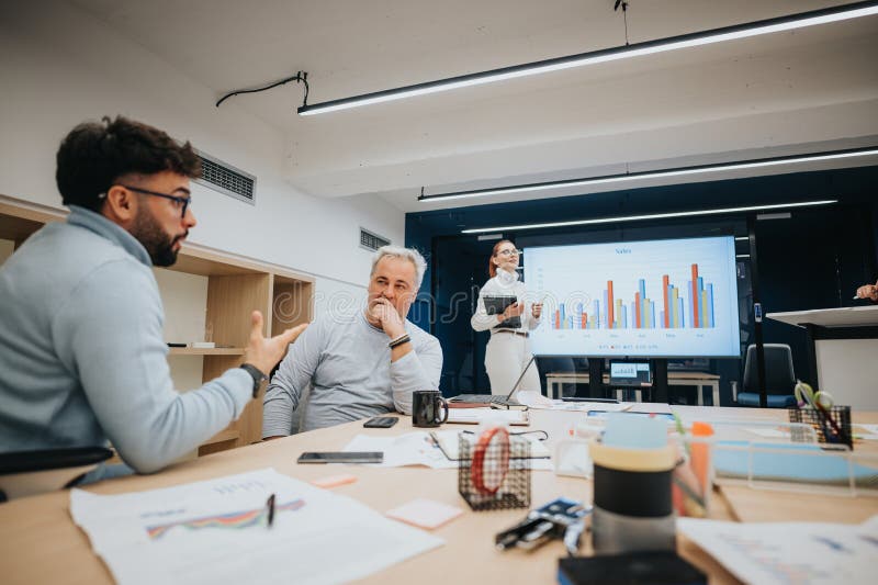 Business Team Collaborating in a Classroom for a Strategy Workshop ...
