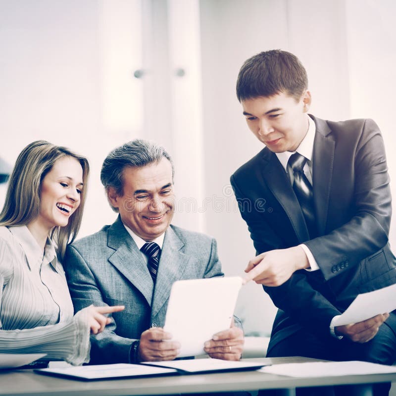 Successful Business Team Discussing the Company`s Work Plan Stock Photo ...