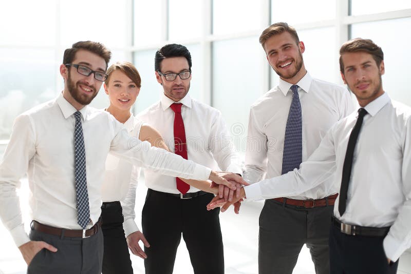 Successful Business Team Holding Hands Stock Image - Image of business ...