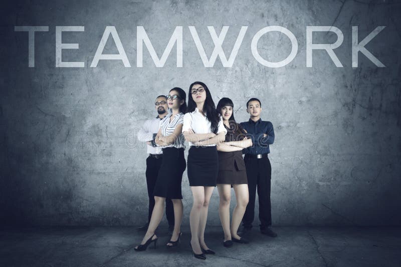 Successful Business Team with Leader at Front Stock Photo - Image of ...