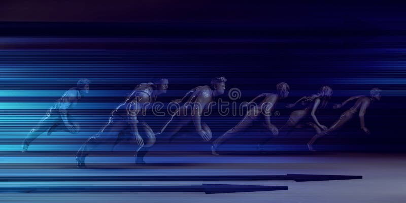 Successful Business Team Moving Forward Stock Illustration ...